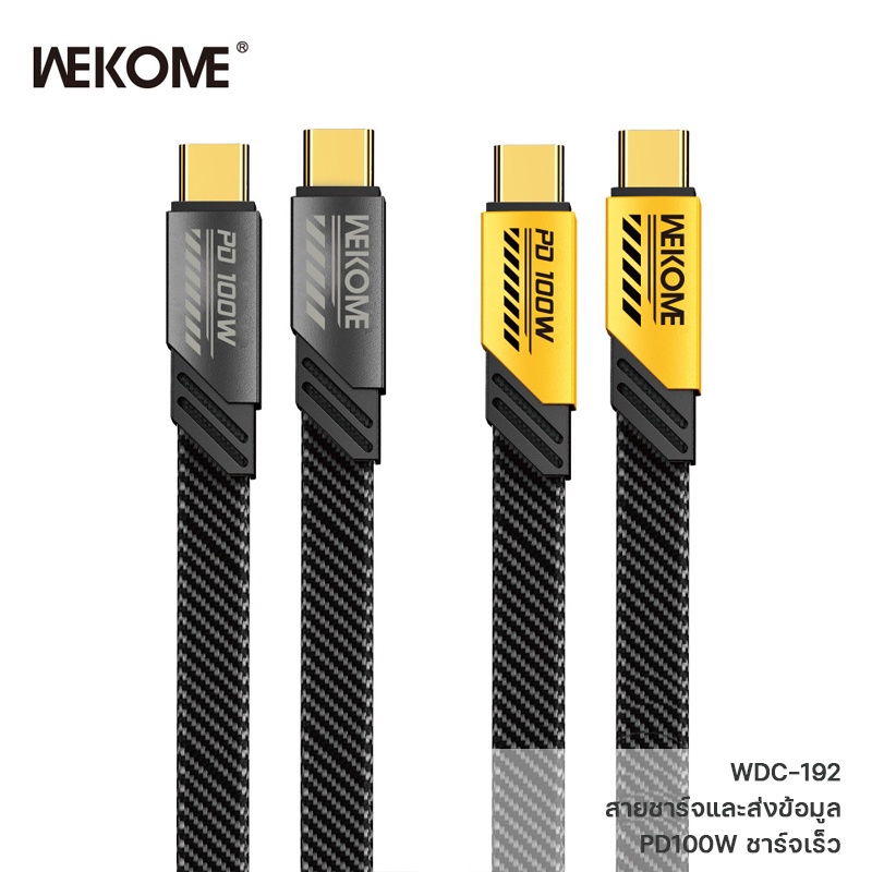 WEKOME -192 Fast charging Cable USB-C to Type-C Vice Output Max 100W ...