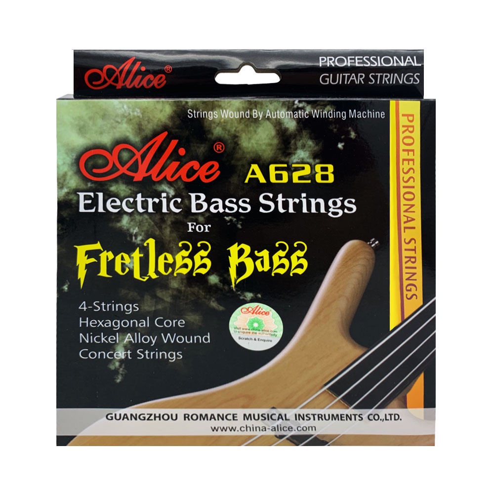 Alice Fretless Bass String Full Set 4 pieces Electric Bass Guitar Parts ...