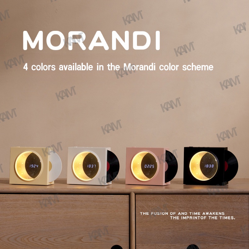 Kam X09 digital clock speaker hifi bluetooth player subwoofer vinyl ...