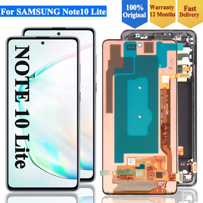 Original Super AMOLED Display for Samsung Galaxy Note 10 Lite N770F LCD Touch Screen Digitizer ...