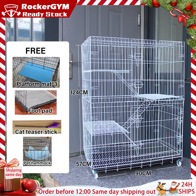 Ready Stock COD Cat Cage Easy Assemble Cage Pet 2/3/4 Layer Kulungan ng ...