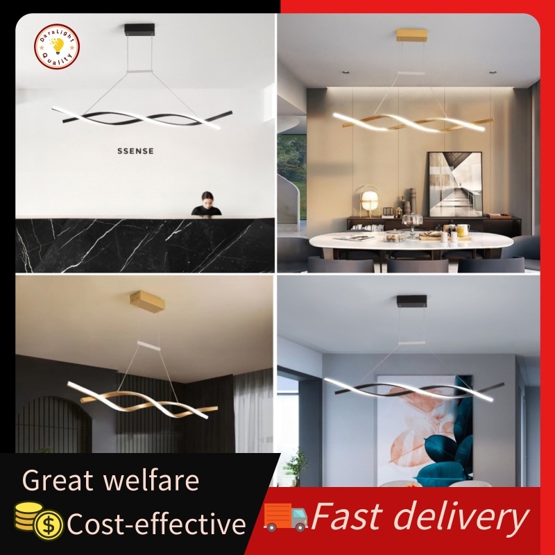Modern LED Tri Color Pendant Lights for Living Room Bedroom Hanging ...