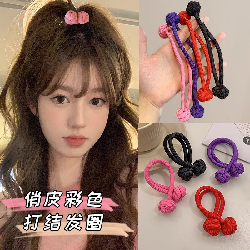 Set 5 Korea Y2K Candy Color Double Ended Rubber Band Women Fashion Cute ...