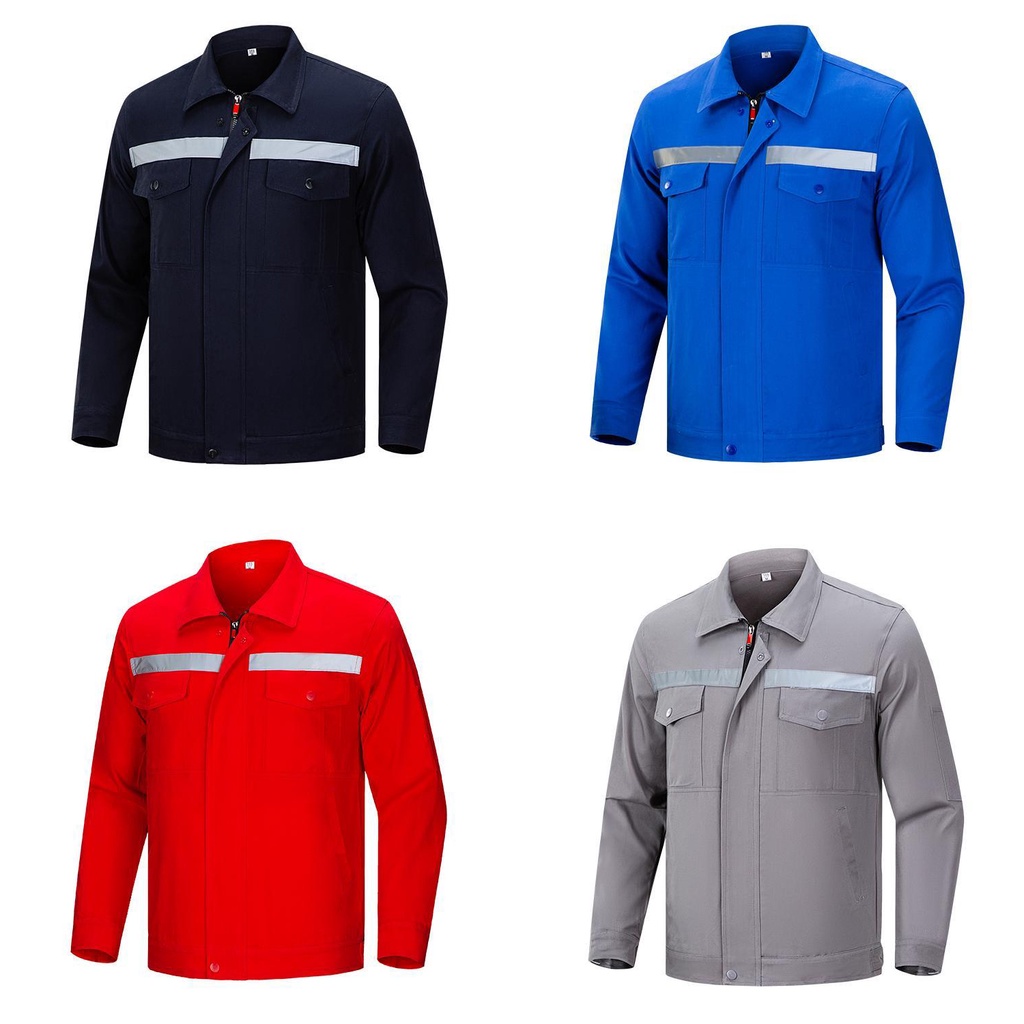 Safety Jacket Safe Work Long Sleeve Uniform Men Women ...