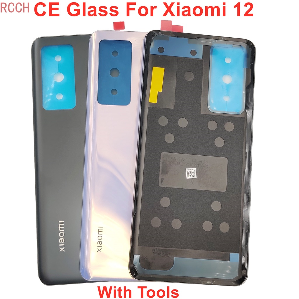CE Glass For Xiaomi Mi 12 12X Battery Cover Hard Back Glass Lid Door Mi ...
