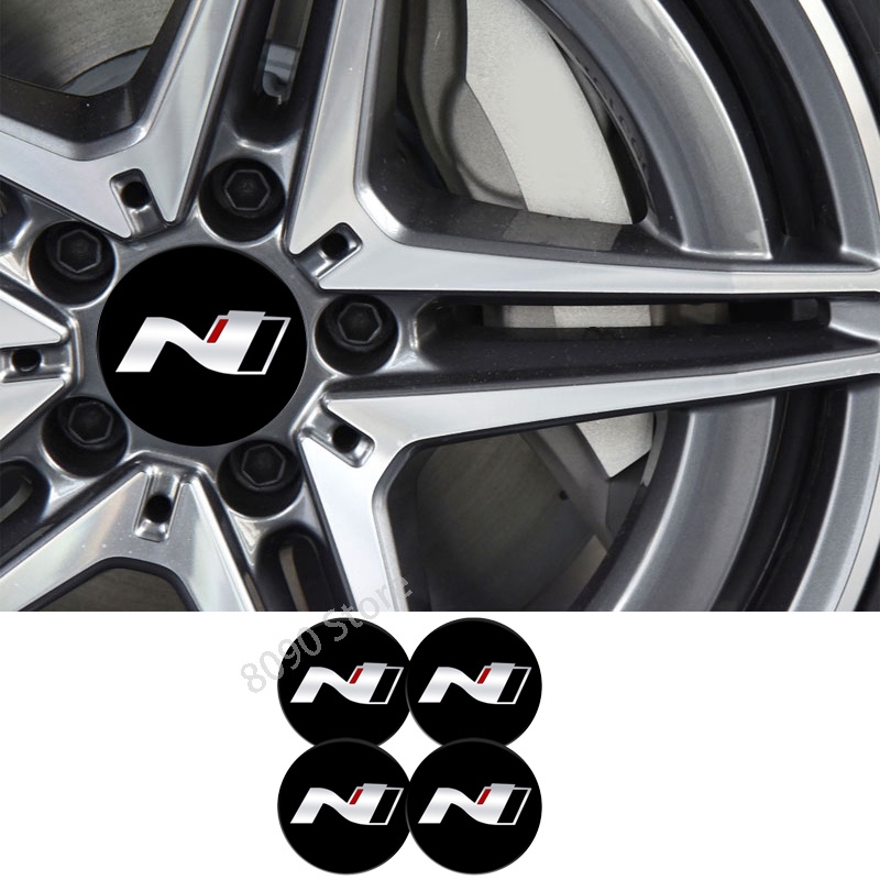 4pcs/set Modified N Car Wheel Center Hub Cap Sticker Auto Wheel Emblem ...
