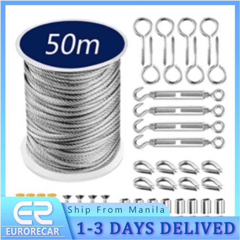 1Set Multifunctional Wire Rope Kit Stainless Steel Cable Tent Cord ...