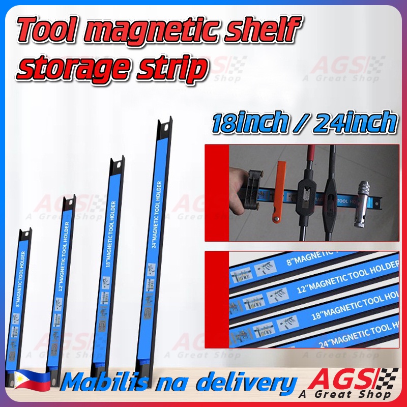 Tool magnetic shelf storage strip magnetic tool holder 18 inch 24 inch ...