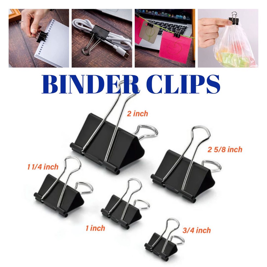 CJC Joy Black Binder Clips, Available Sizes, Paper Binder Clips, Paper ...