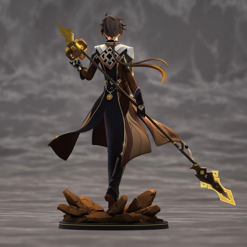 Genshin Impact Zhongli Figurine Capturing the Ruler of Geo's Essence in ...