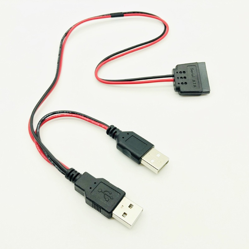 SATA to USB Power Cable HDD USB Adapter 40cm USB 5V Male To 15Pin SATA ...