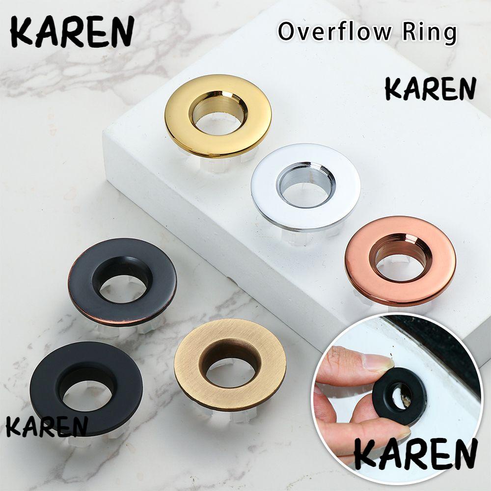 KAREN Useful Overflow Covers Round Ring Sink Hole Cover Basin Insert ...
