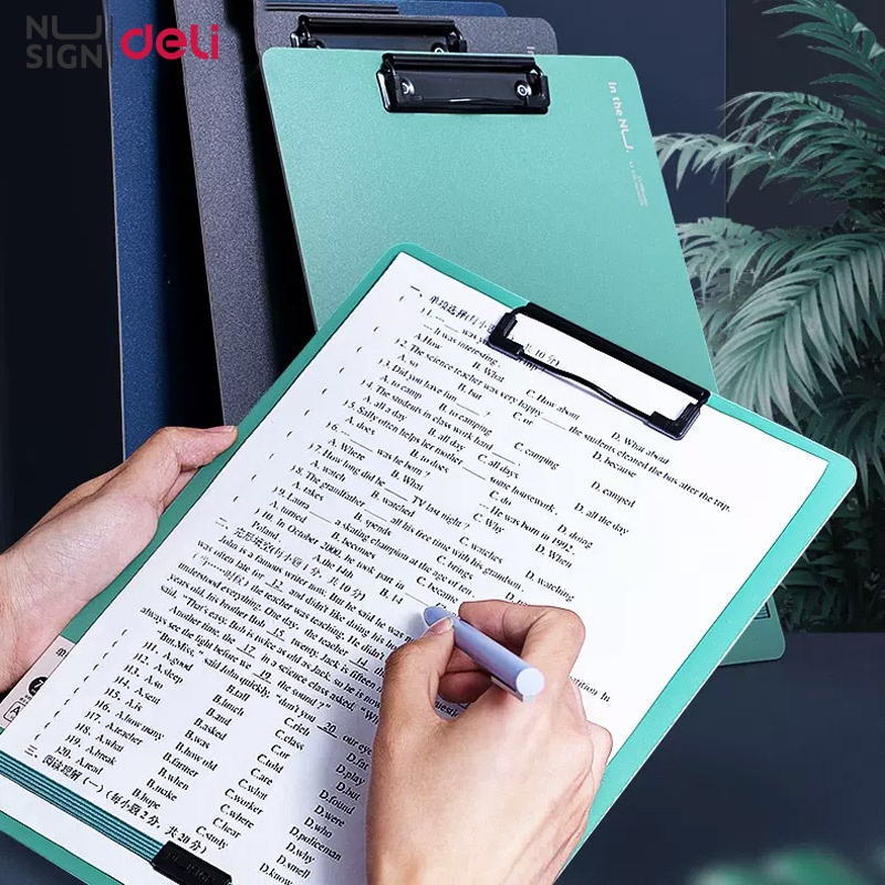 Deli Nusign A4 Clipboard Student Writing Pad Clipboard Office School Supplies | Shopee Philippines