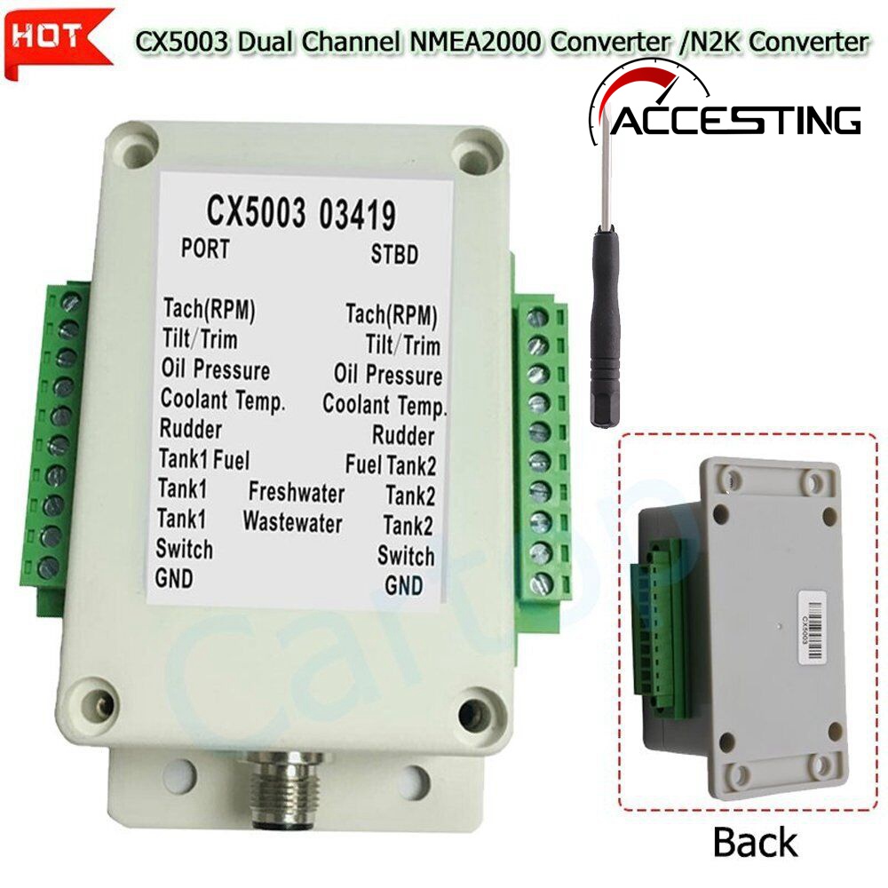 Dual Channel NMEA2000 Converter /N2K Converter 0-190 ohm Up to 18 ...