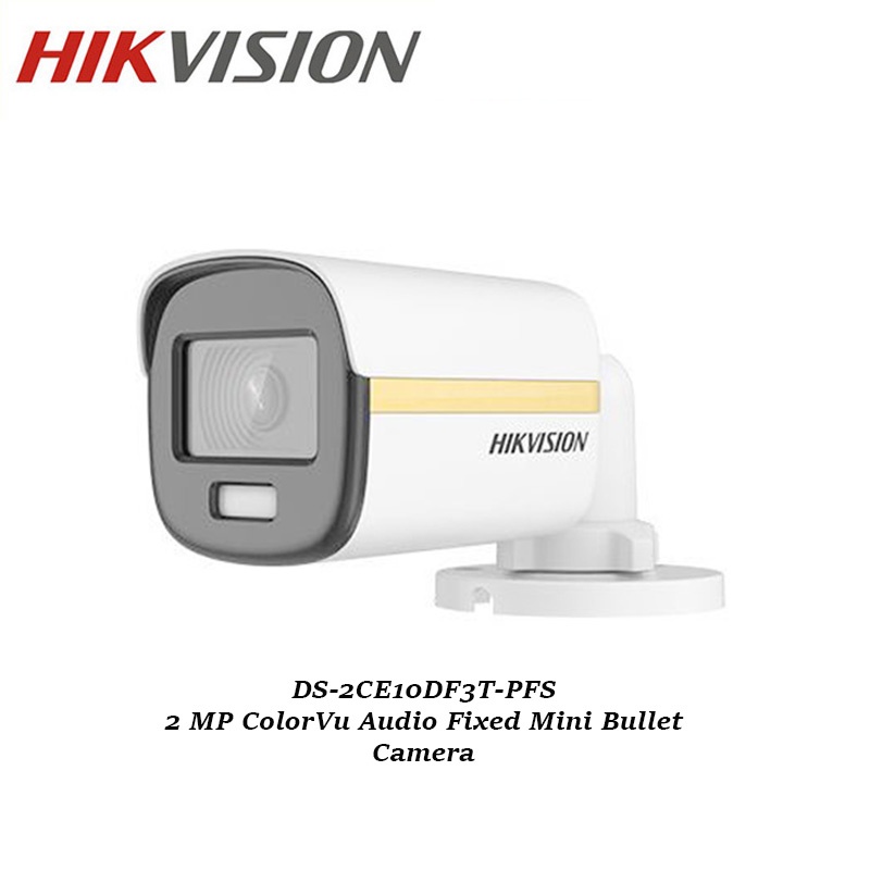 Hikvision DS-2CE10DF3T-PFS 2MP Audio Bullet Analog ColorVu CCTV Camera ... Hikvision DS-2CE10DF3T-PFS 2MP Audio Bullet Analog ColorVu CCTV Camera ...