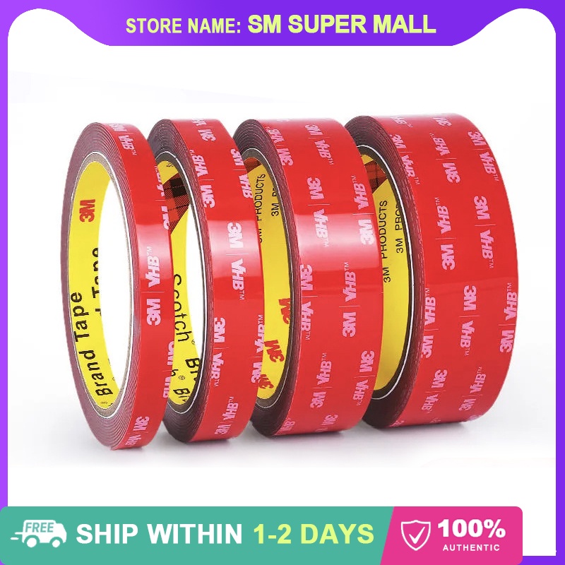 【VHB】Super Strong Double Sided Adhesive Tape Rubber Foam Tape Waterproof Heavy Duty Dual Tapes ...