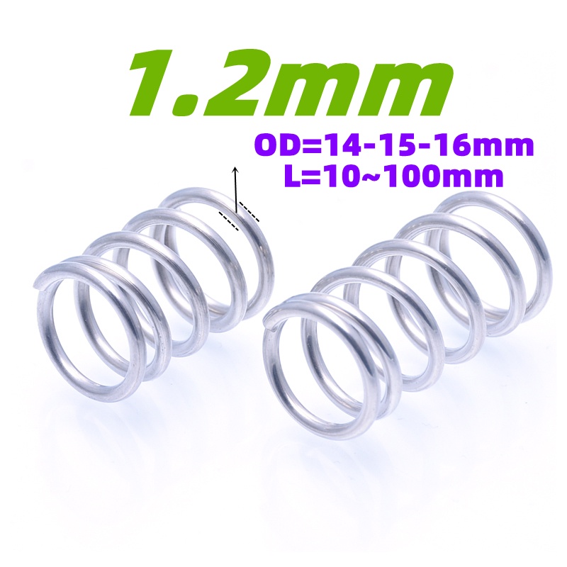 Spring Pressure spring d1.2mm OD13/14/15mm compression spring SUS304 ...