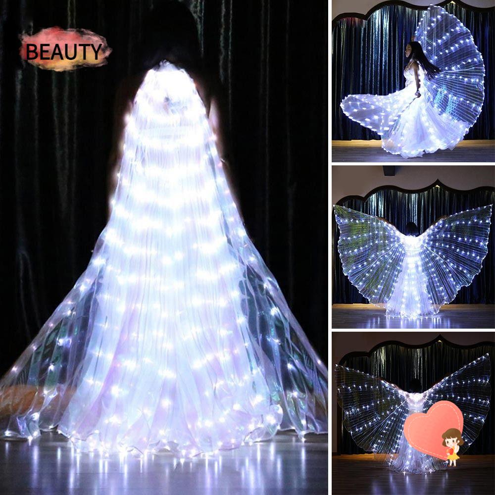 BEAUTY Belly Dance Wings, With Telescopic Sticks Butterfly LED Wings ...