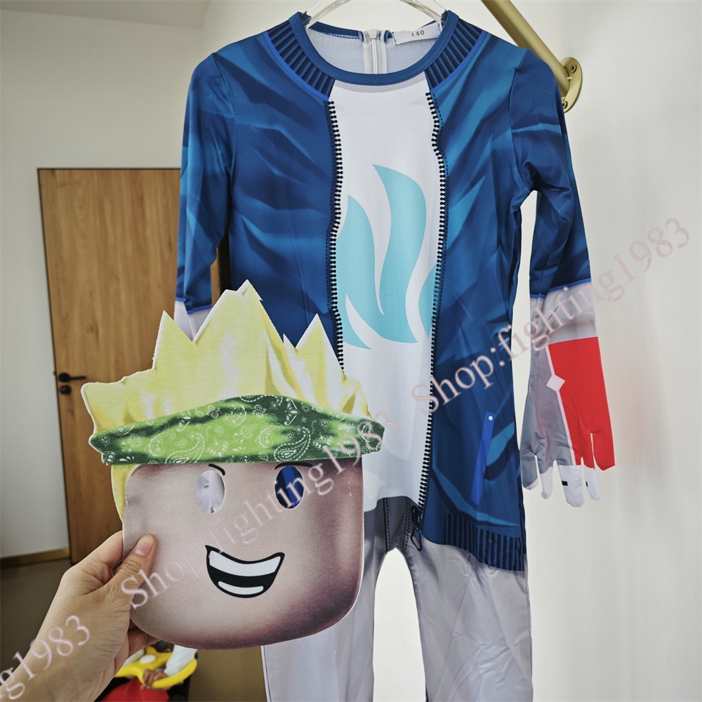 ROBLOX Cosplay Costume for Kids Boy ROBLOXS Bodysuit Mask Terno for ...
