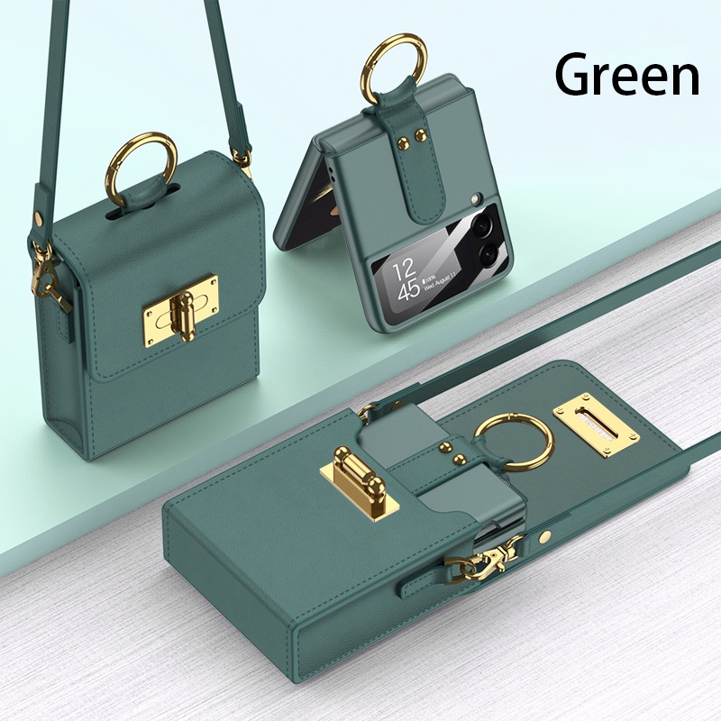 New For Samsung Galaxy Z Flip 6 case Anti-drop folding phone crossbody ...