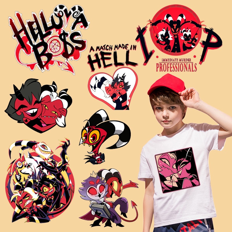 Helluva Boss Heat Transfer Stickers Clothes DIY Decoration Applique ...