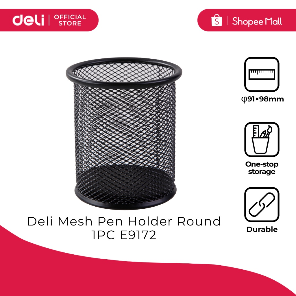 Deli E9172 Mesh Pen Holder Round 1PC [79E9172P1] | Shopee Philippines