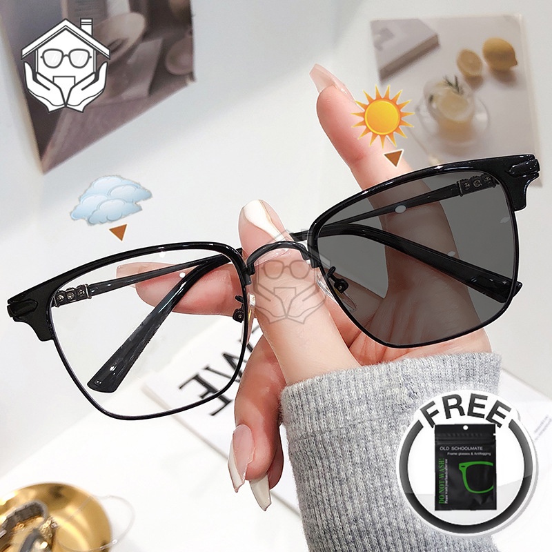 Anti Radiation Photochromic Eyeglass For Women Men Replaceable Lens ...