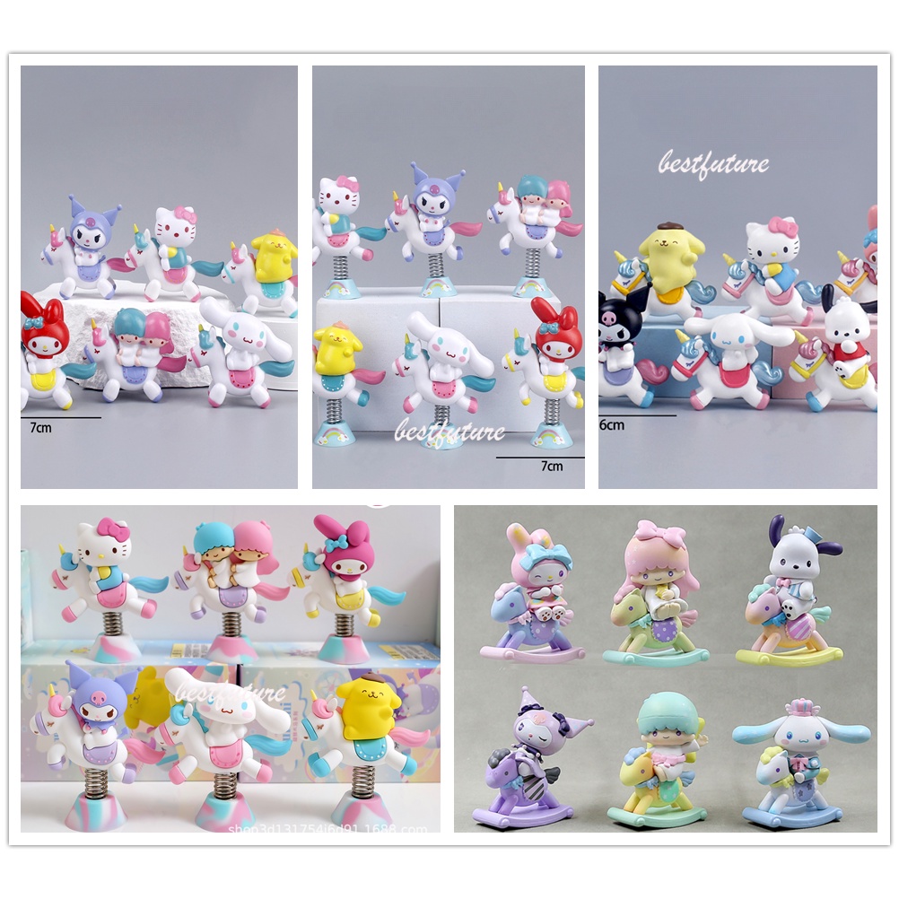 Sanrio Kuromi Cinnamoroll My Melody Hello Kitty Action Figure Ornament ...
