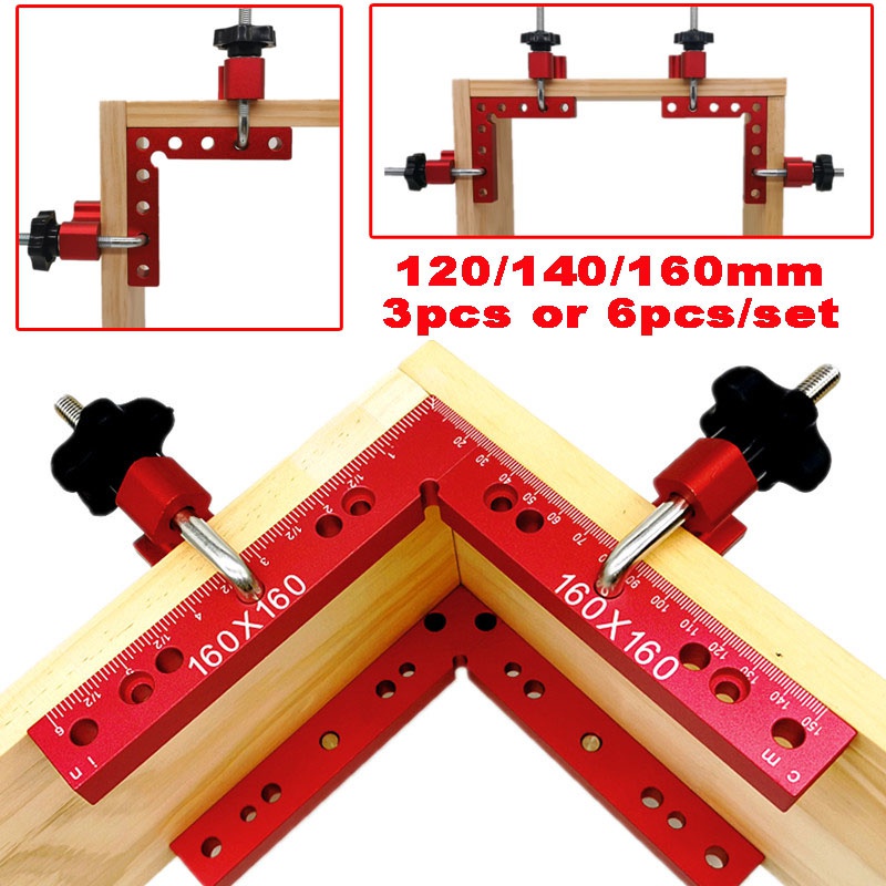 90 Degree Positioning Squares Right Angle Clamps for Woodworking Corner ...