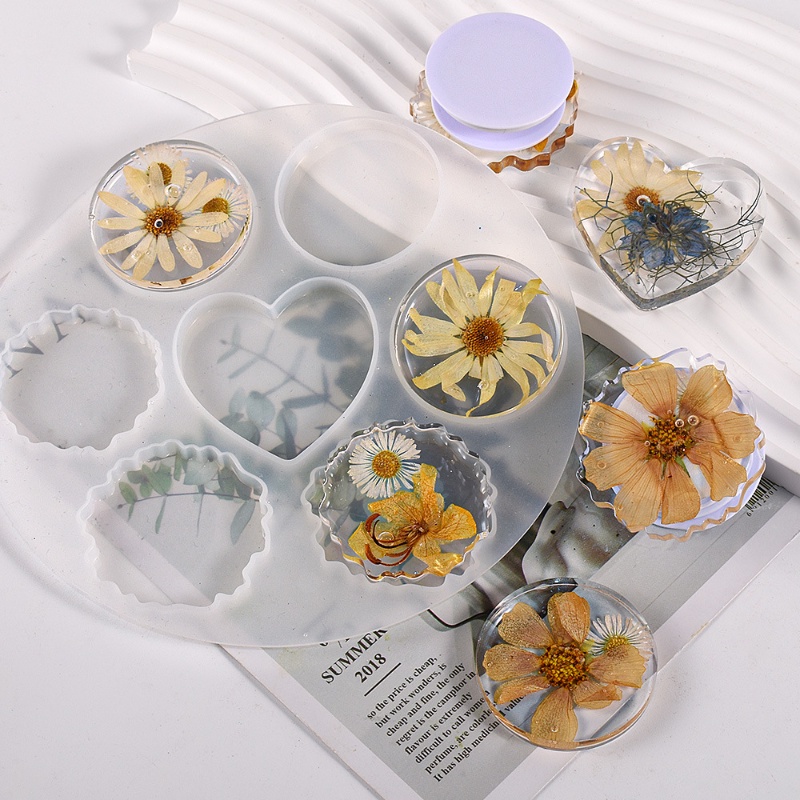 Irregular Mobile Phone Holder Epoxy Resin Mold For DIY Cell Phone Stand Silicone Mould Phone ...