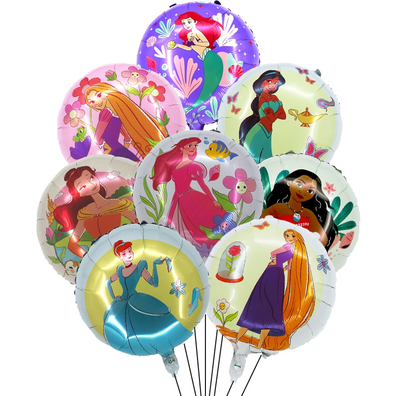 Princess Foil Balloon 18 inches 1 pc Mylar Foil balloon round birthday ...