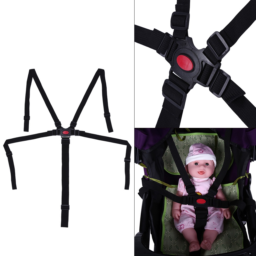 HEO~Adjustable Baby Stroller Safety Strap Kids Dining Chair 5 Point ...