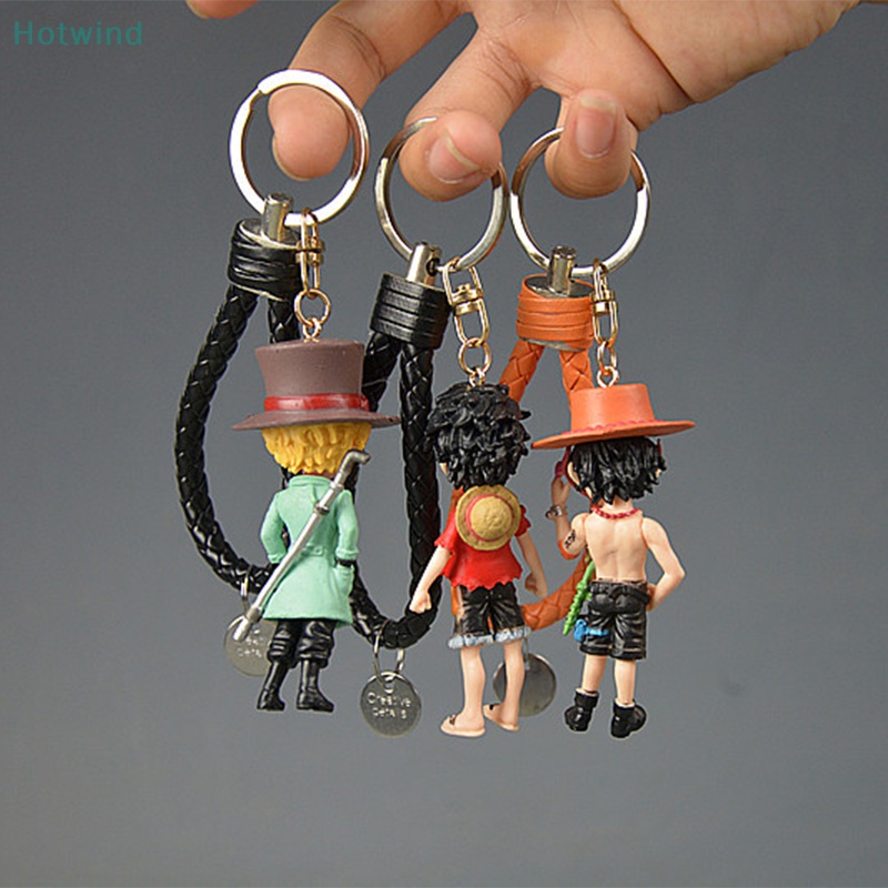 HW Action One Piece Keychain 3D PVC Luffy Zoro Sanji Figure Model Toys ...
