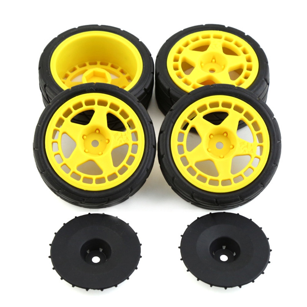 1/10 RC Rally Car WHEELS With TIRES Set for Tamiya TT02 XV01 RC Crawler ...