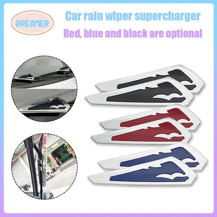 7*2in Universal Car Wiper Aid Wing 1Pair Stainless Wiper Wing Guard ...