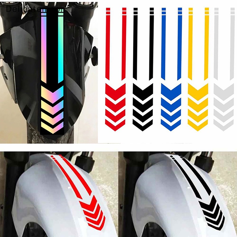 Delicatemoon Motorcycle Mudguard Car Sticker Reflective Arrow Safety ...