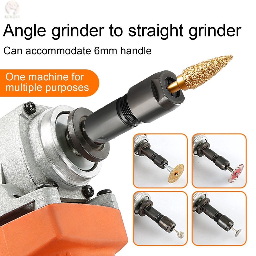 Newsky 6/3mm Angle Grinder Modified Adapter To Straight Chuck For 100 ...