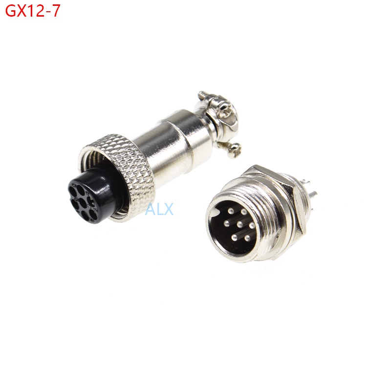 1SET GX12-7 aviation plug socket Circular connector 12mm Diameter GX12 ...