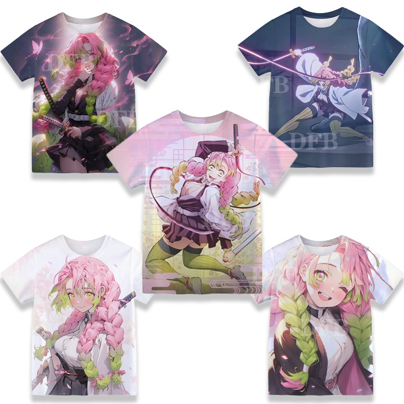 Demon Slayer Kanroji Mitsuri Summer Children's Short Sleeve Daily ...