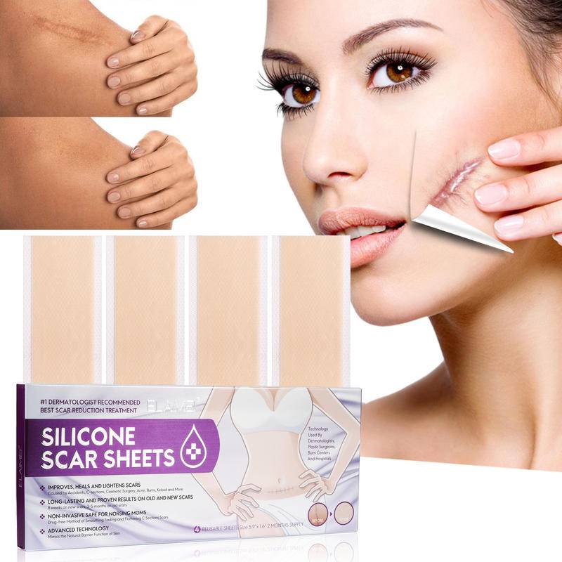 4 Sheets Silicone Removal Patch Reusable Acne Gel Scar Therapy ...