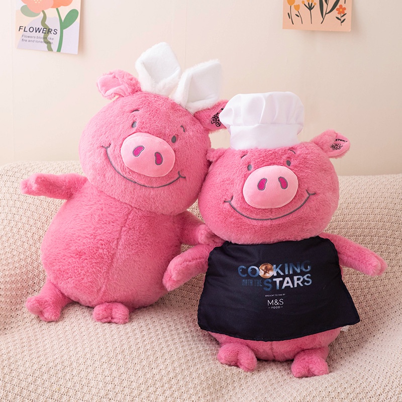 Cute Percy Pig Plush Toy Lovely Stuffed Animal Smiling Rabbit Ear Pig ...