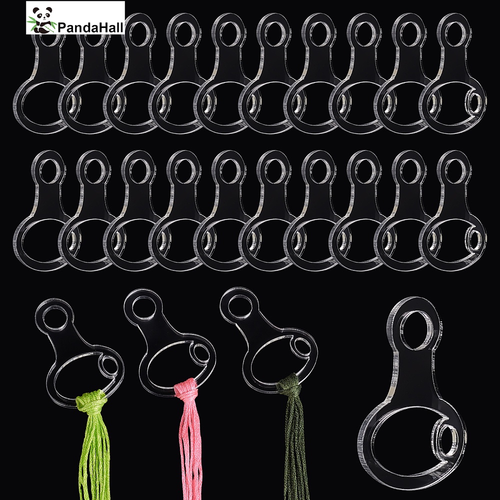 1 Box 30pcs Clear Acrylic Thread Drops Embroidery Floss Drop Floss ...