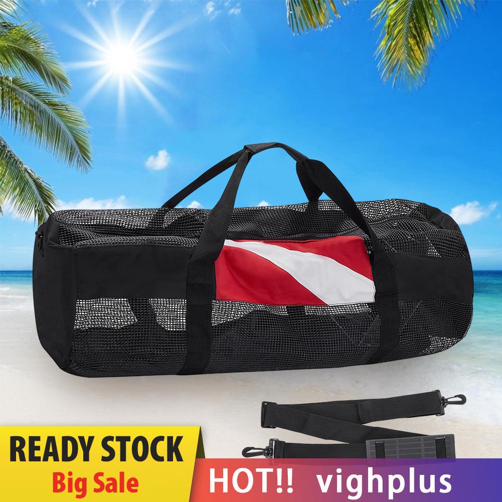 Portable Sports Duffle Bag Extra Large Mesh Dive Beach Bags with ...