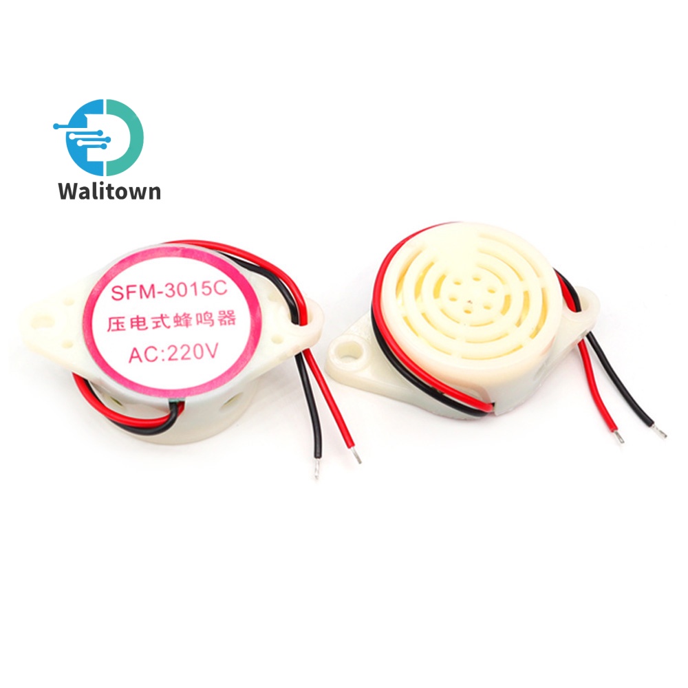 Buzzer Alarm Electronic Beep Buzzer AC 220V SFM-27 Active Piezo Buzzer ...