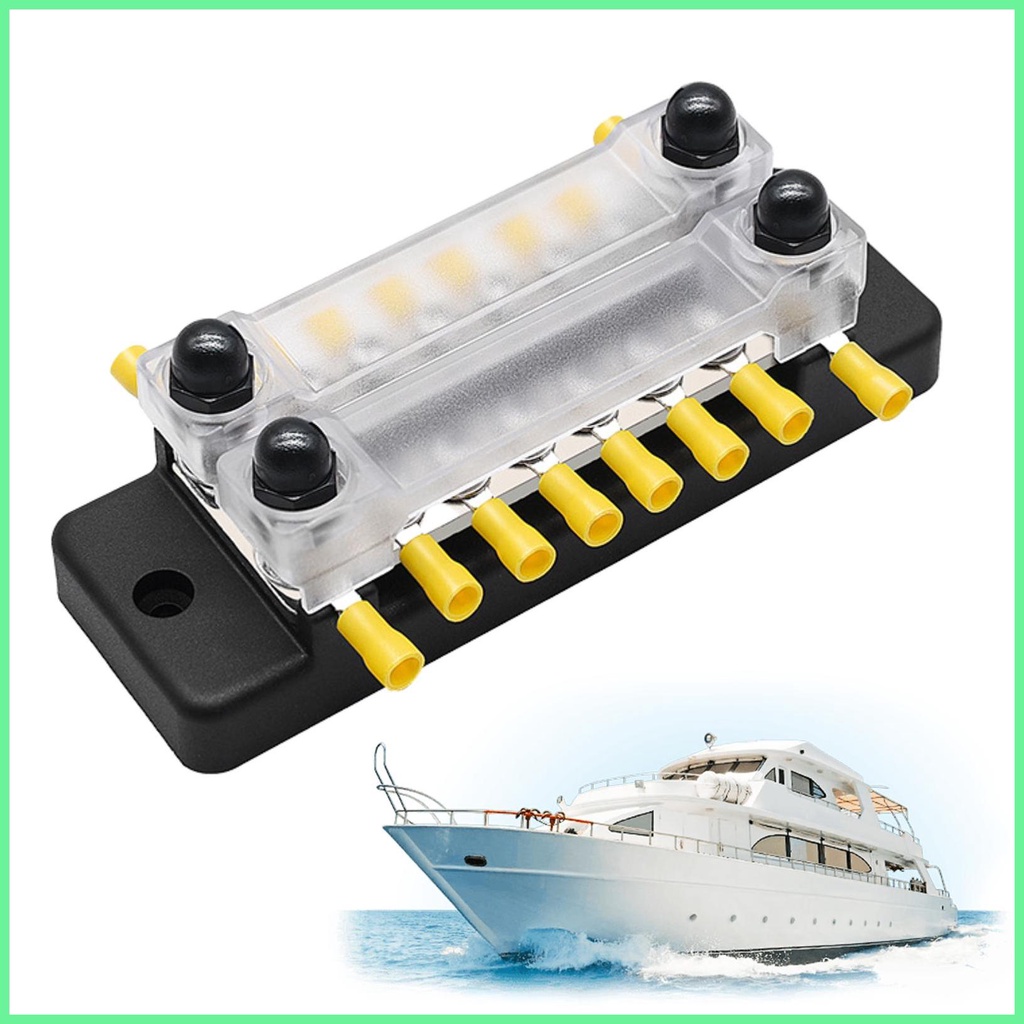 Marine Connector Block DC 150A Double Row 6-Way Busbar Solar Wiring ...
