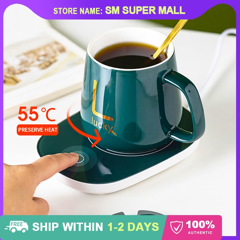 【Ceramic】Coffee Mug with Electronic Warmer Keeping 55 Degree Milk Tea ...