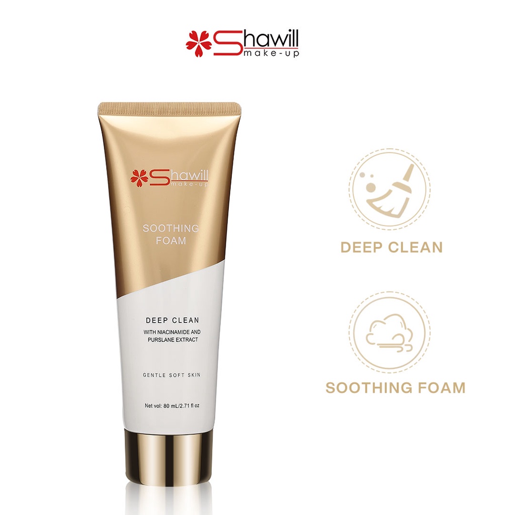 Shawill Facial Cleanser Soothing Foam with Niacinamide Gentle Soft Skin ...