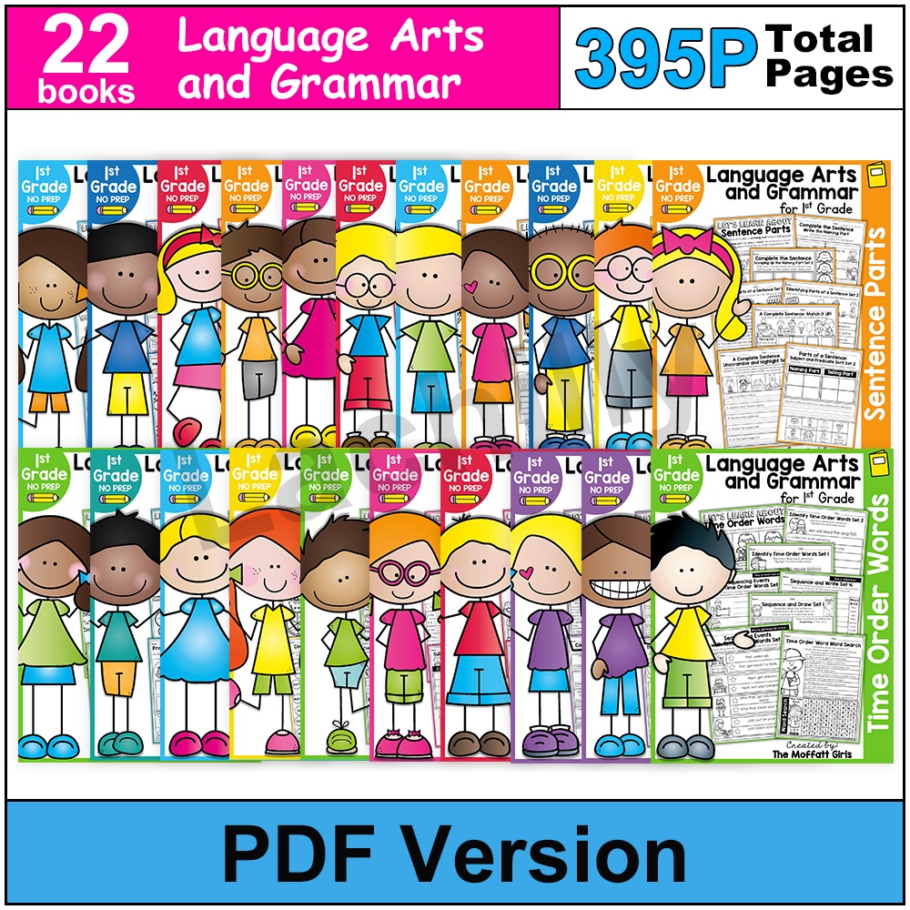 22books/set 1st Grade Language Arts and Grammar workbook for classroom ...