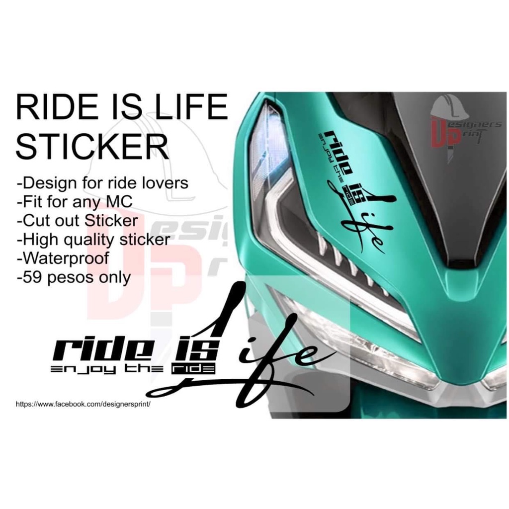 Ride is Life Sticker Decal Motorcycle | Shopee Philippines