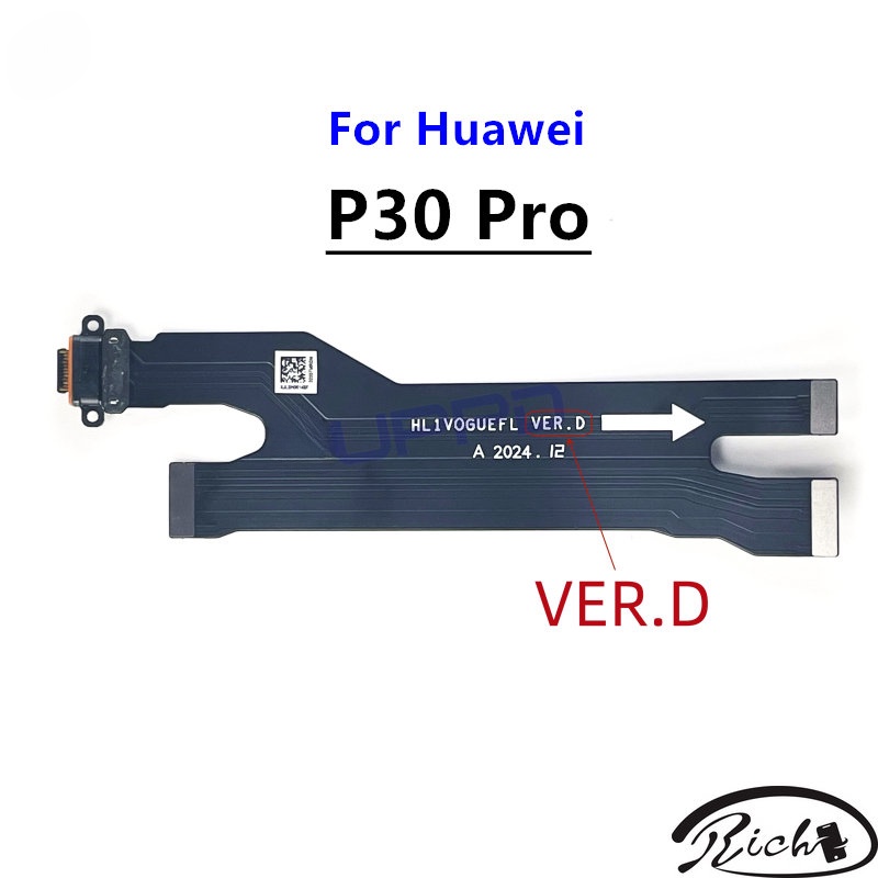 For Huawei P30 Pro USB Type C Charge Dock Charging Port Tail Plug Back Rear Flex Cable ...